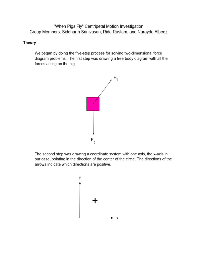 When Pigs Fly Centripetal Motion Investigation | PDF | Acceleration ...
