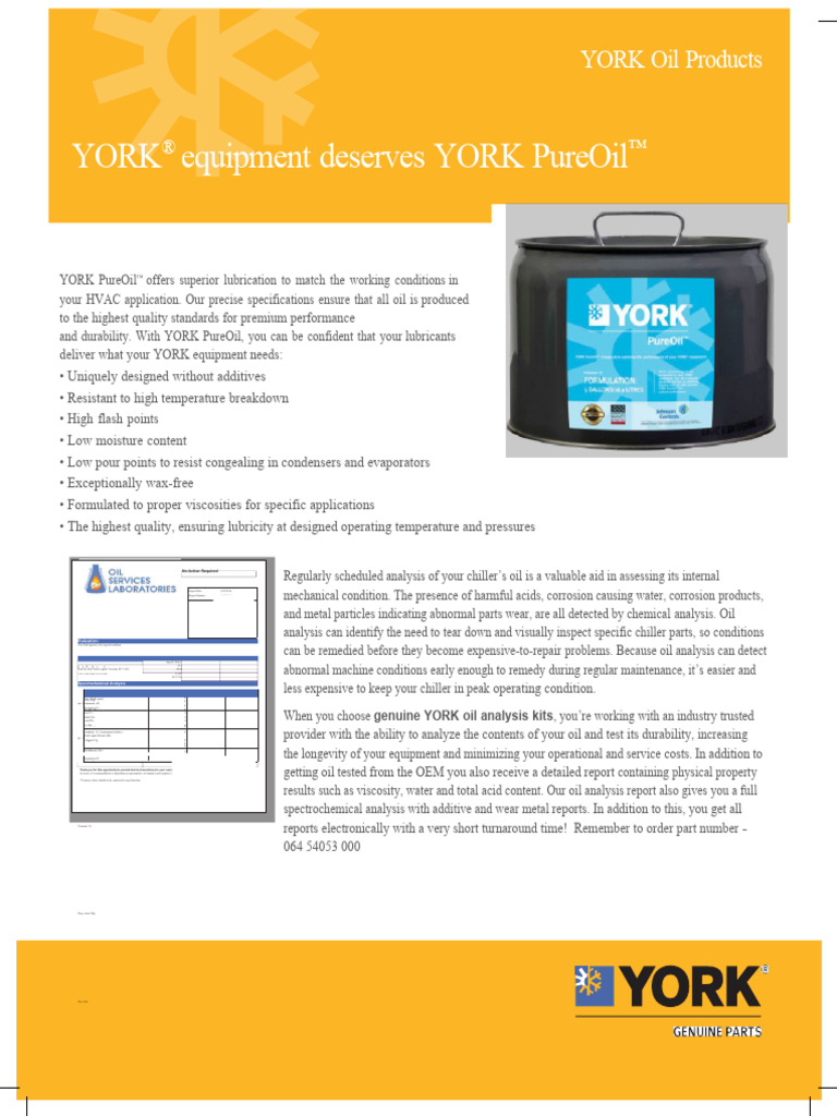 7963 York Pureoil Gen Parts Press | PDF | Building Engineering ...
