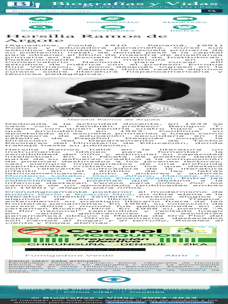 Biografia de Hersilia Ramos de Argote | PDF