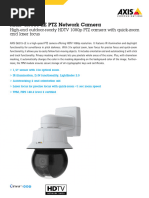 Datasheet Axis q6225 Le PTZ Camera en US 443384 | PDF | Camera | Image Stabilization