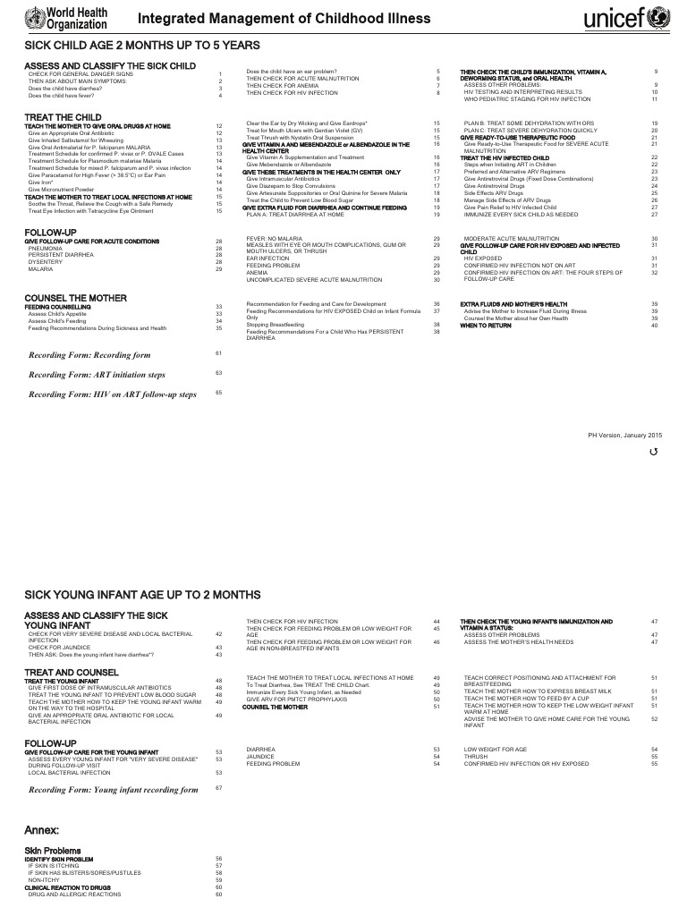 IMCI Guidelines for Child Health Care | PDF