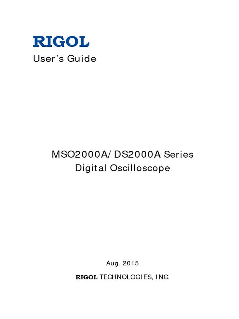 Mso2000a Ds2000a Userguide en | PDF | Computer File | Electronics