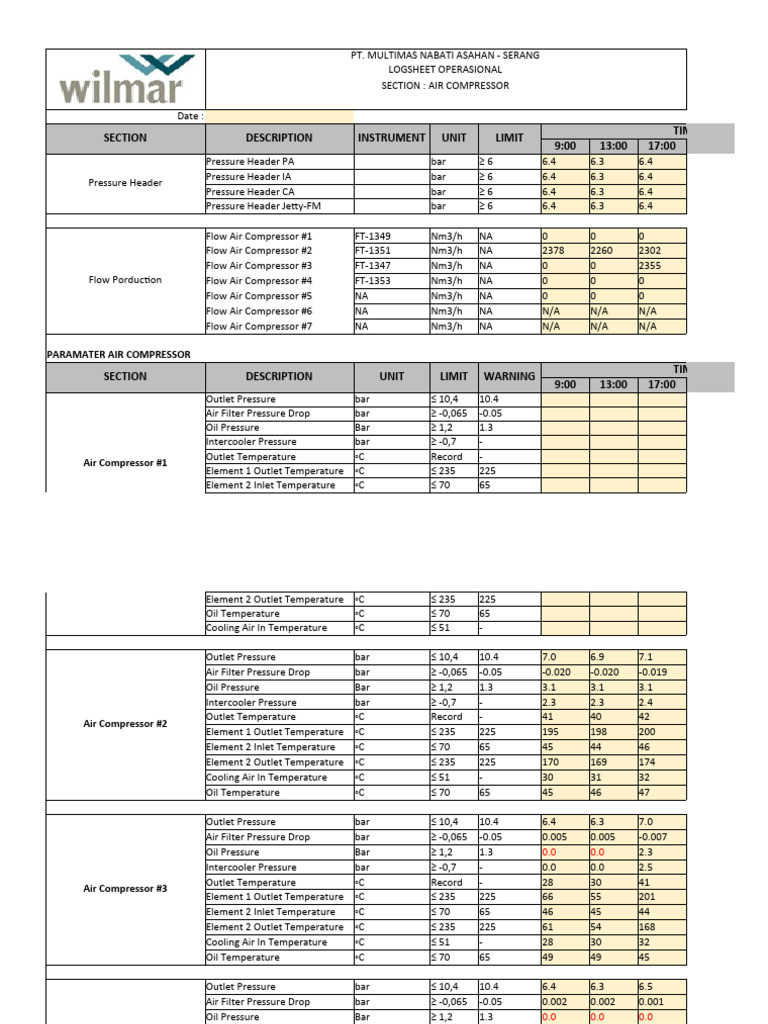 Operasional Air Compressor | PDF | Phases Of Matter | Machines