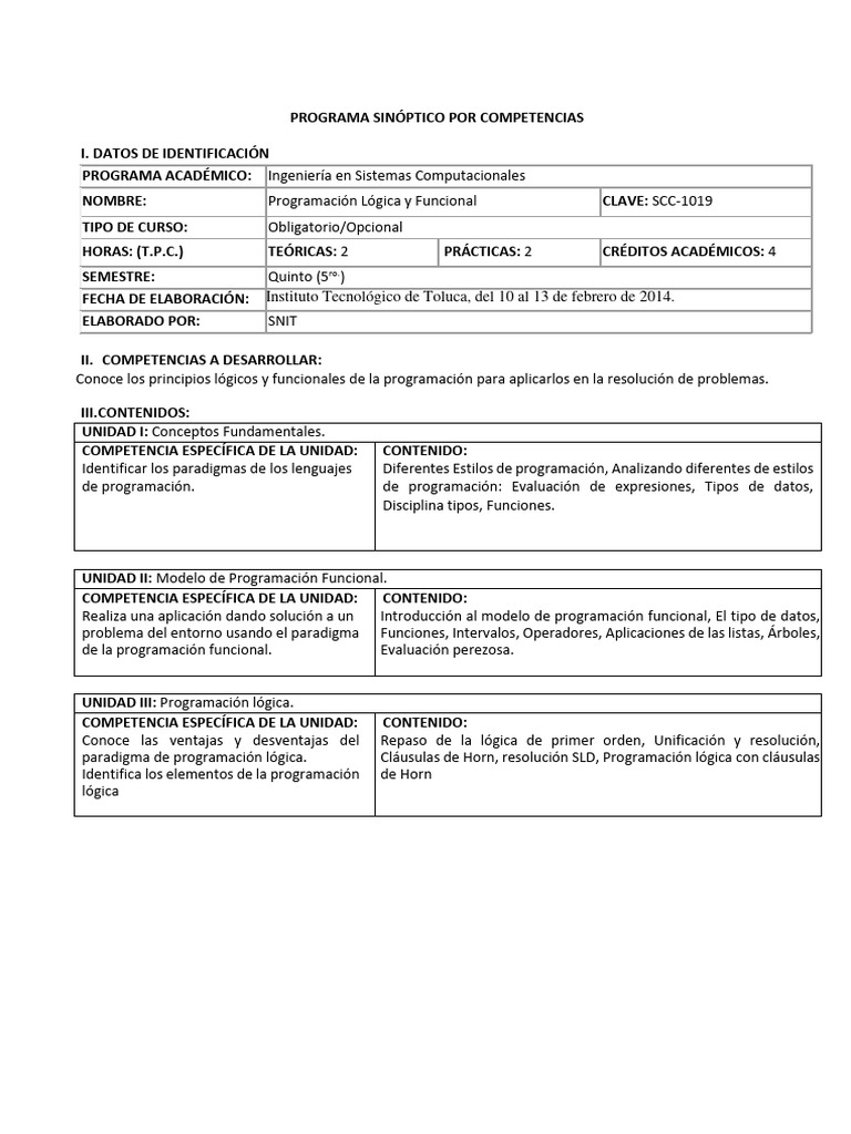 Programación Lógica y Funcional | PDF | Programacion Funcional | Informática