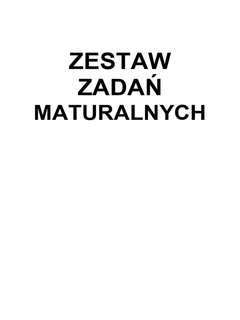 Matura Zbior Zadan | PDF