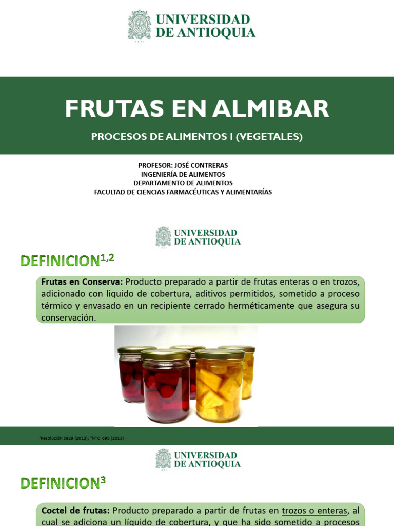 Frutas en Almibar - Udea1 | PDF