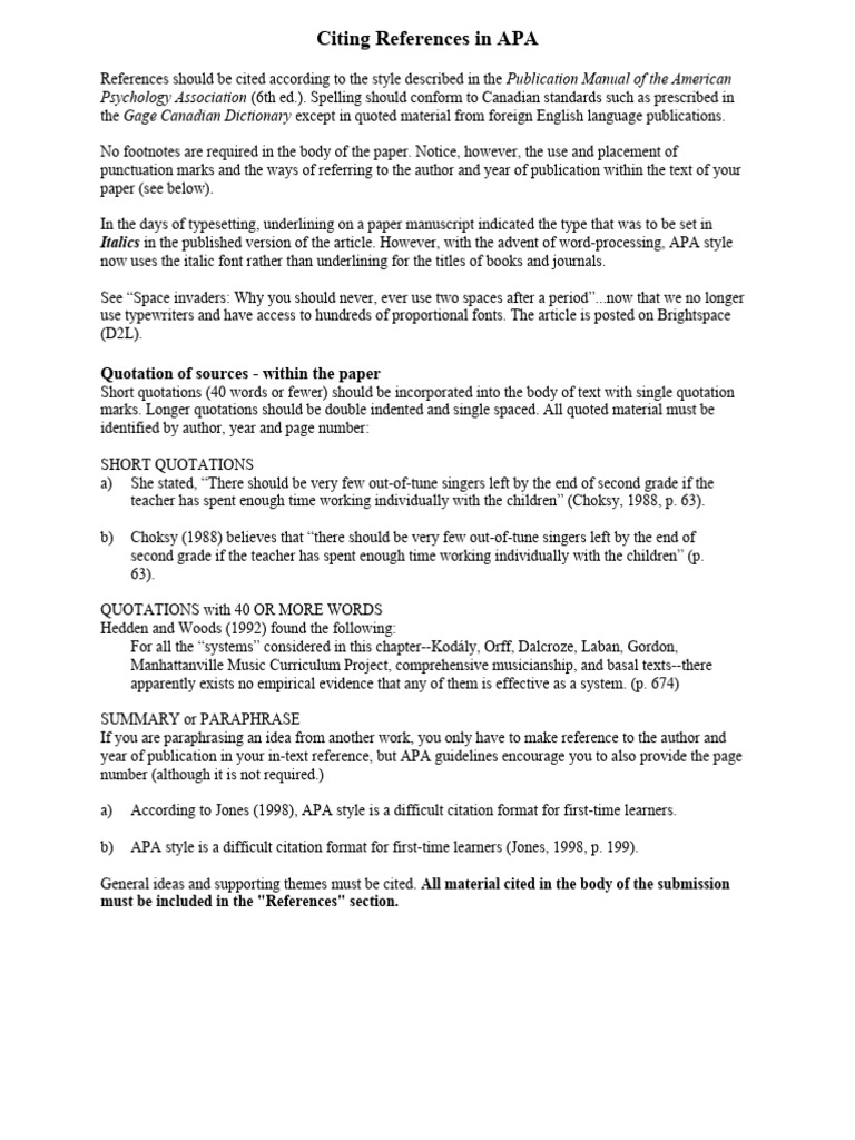 APA Citation Guidelines | PDF | Foreign Language Studies