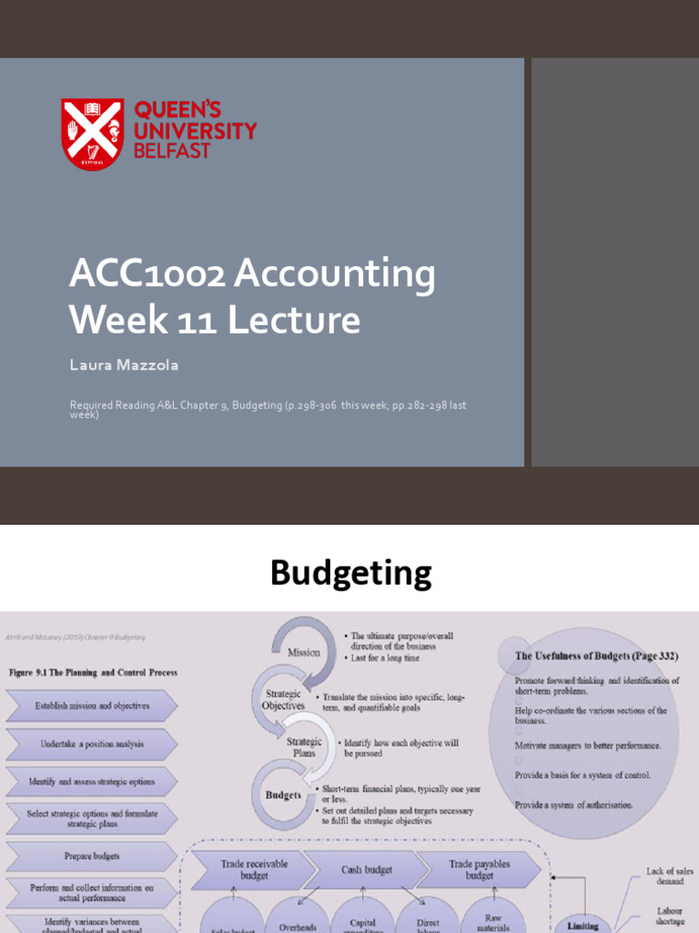 Week 11 Budgeting And Variance Analysis 1 Pdf Profit Economics