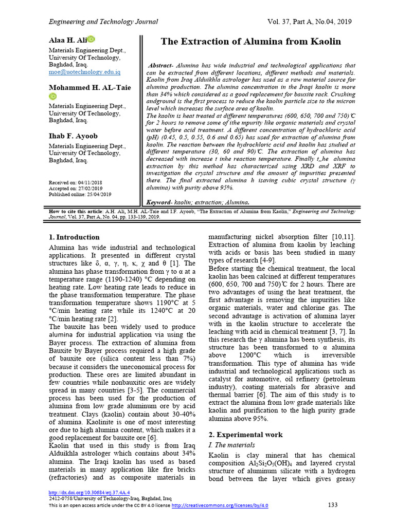 Synthesis of Alumina | PDF | Aluminium Oxide | Aluminium