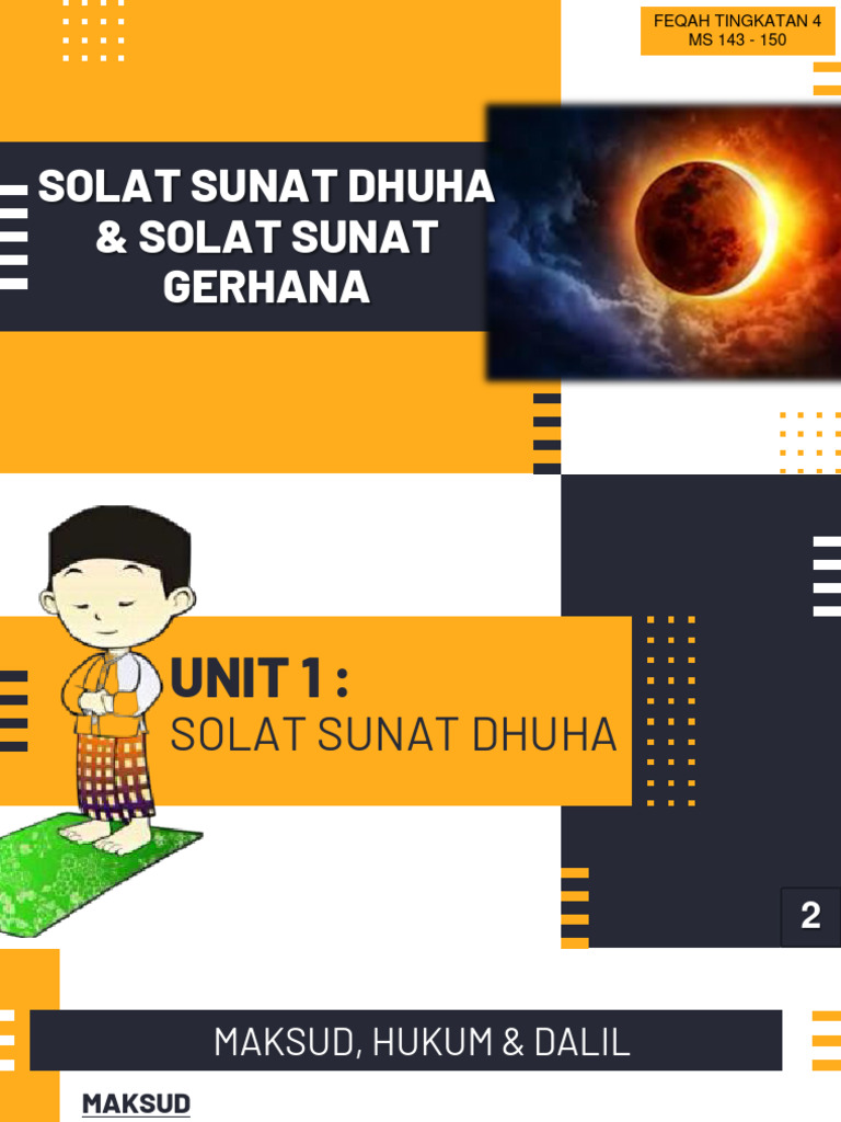Solat Sunat Dhuha dan Gerhana Tingkatan 4 | PDF
