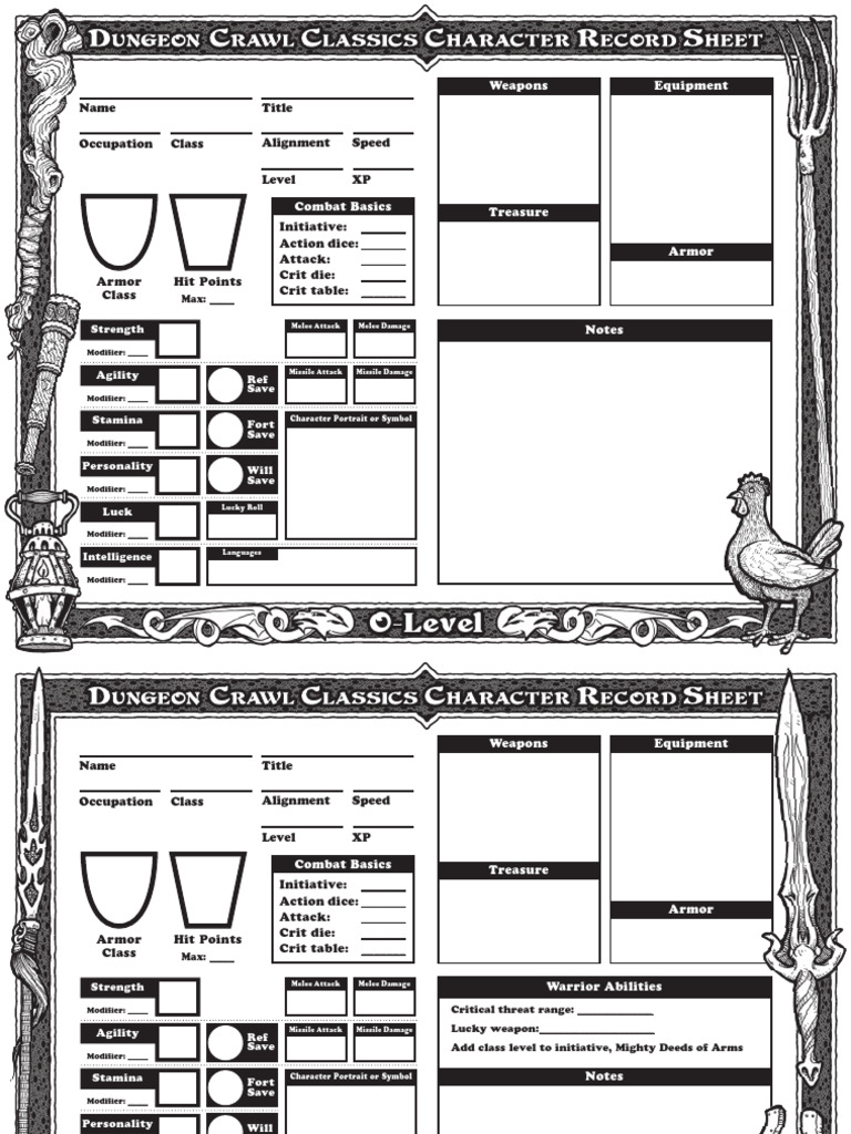 DCC RPG Sheets | PDF | Role Playing Games | Gaming