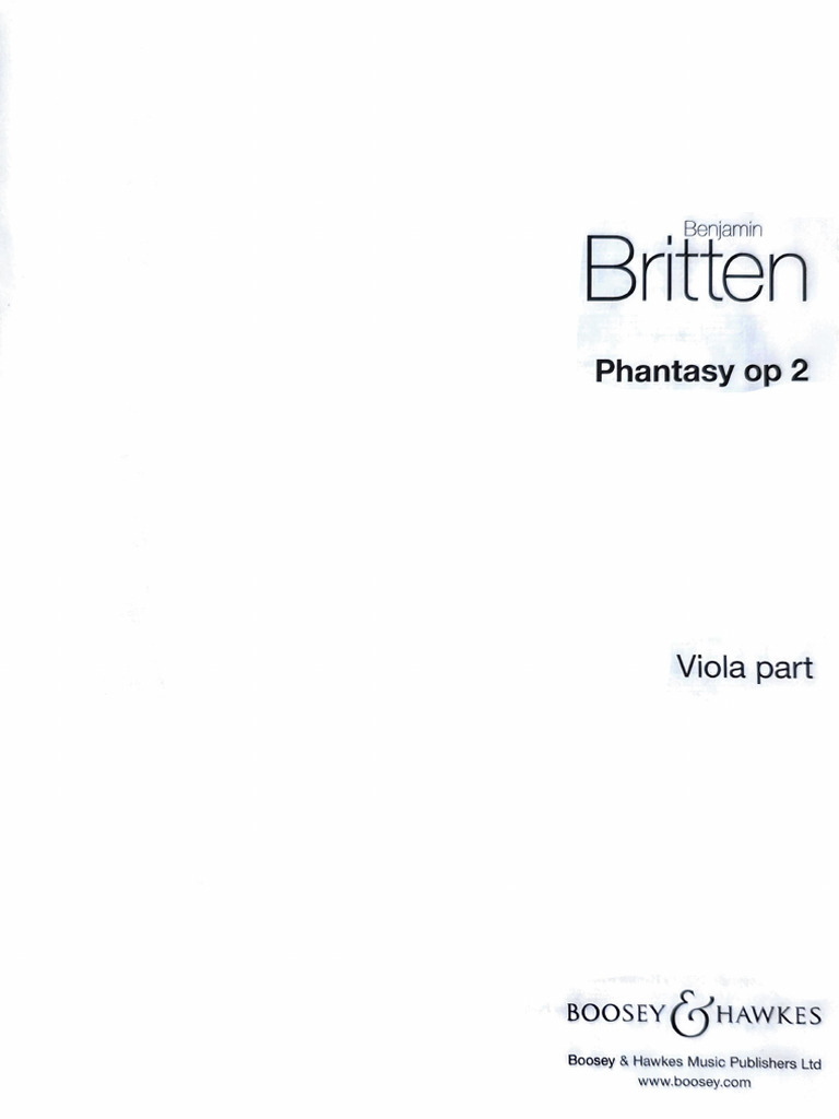 Britten Phantasy Op. 2 Viola Part | PDF