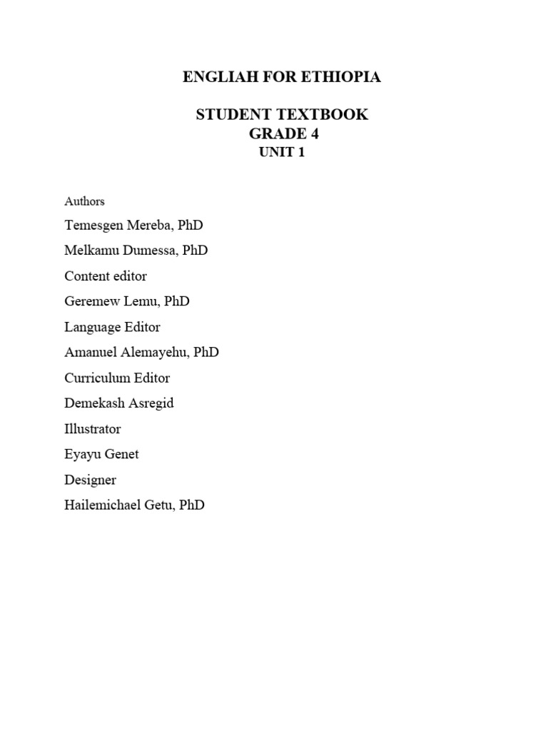 English Grade 4 Student Text Book Zero Draft | PDF | Punctuation ...