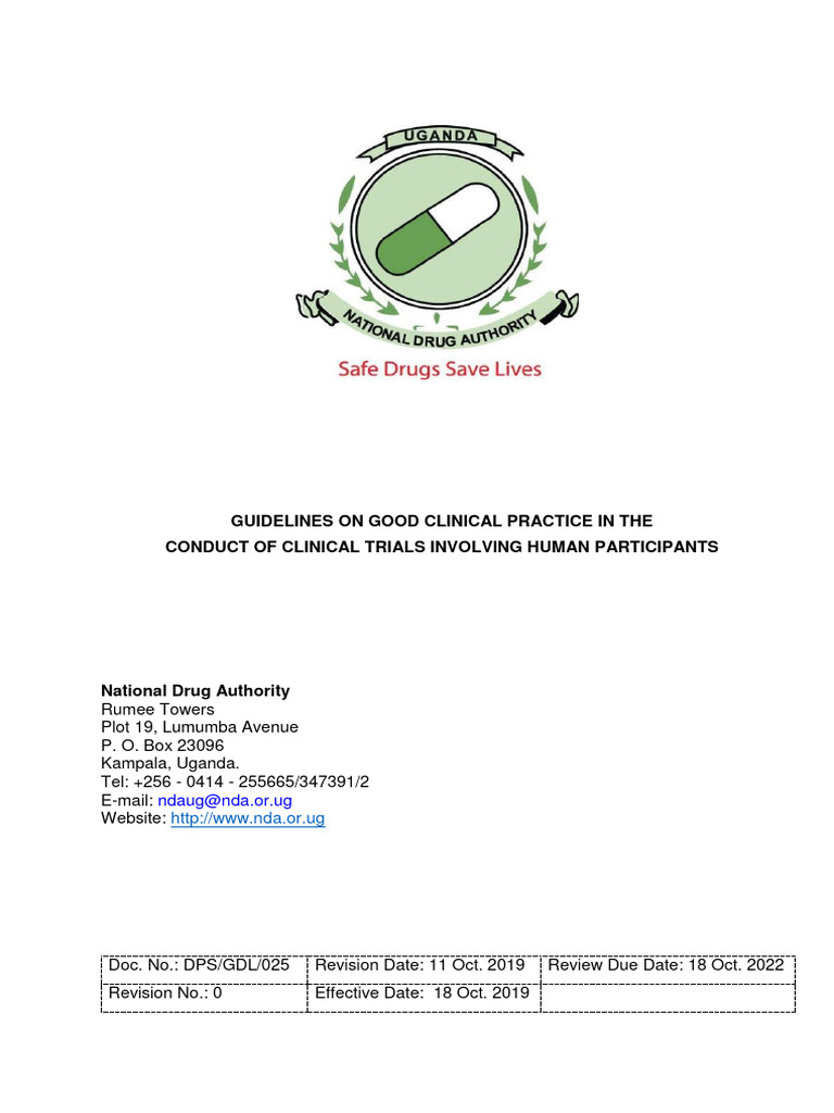 Good Clinical Practice Guidelines | PDF | Clinical Trial ...