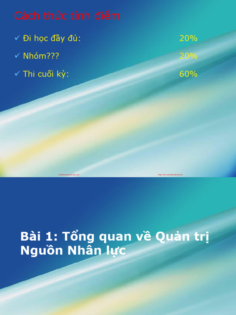 Quan-Tri-Nhan-Luc - Cao-To-Linh - Chuong-1 - Tong-Quan-Ve-Qtnnl - (Cuuduongthancong - Com) | PDF