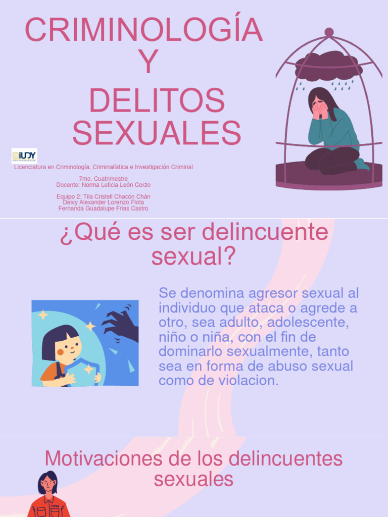 Delitos Sexuales Equipo 2 | PDF | Violación | Delincuente sexual