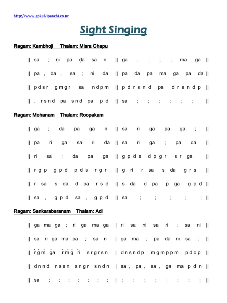 Sight Singing | PDF