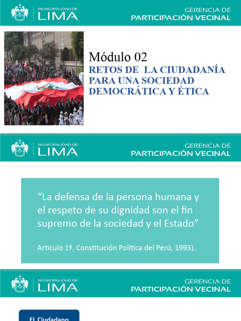 Módulo 02 - Retos de La Ciudadanía para Una Sociedad Democrática y Ética | Descargar gratis PDF ...