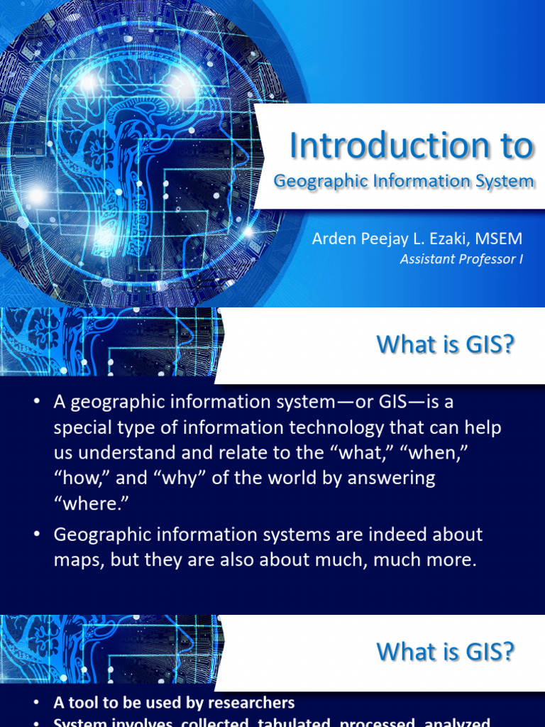 Introduction To GIS (Geographic Information System) | PDF | Geographic Information System ...