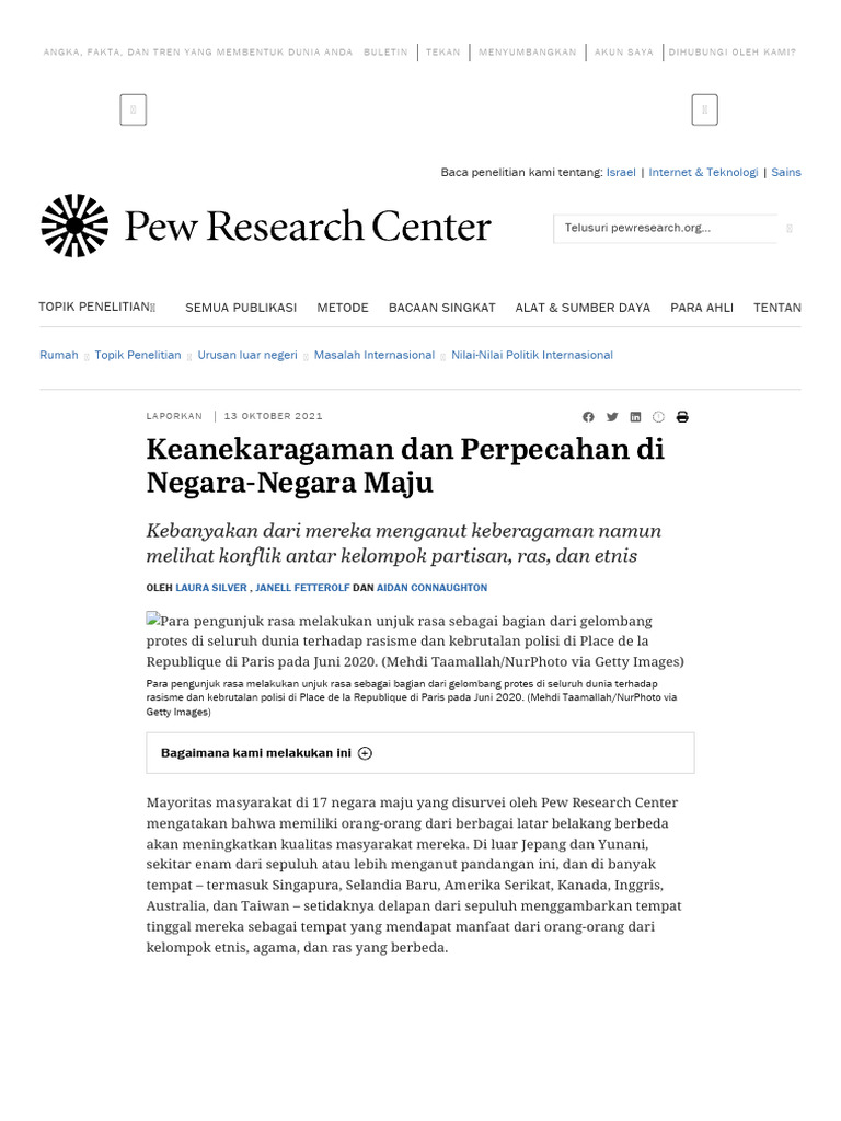 Keanekaragaman Dan Perpecahan Di Negara-Negara Maju - Pusat Penelitian ...