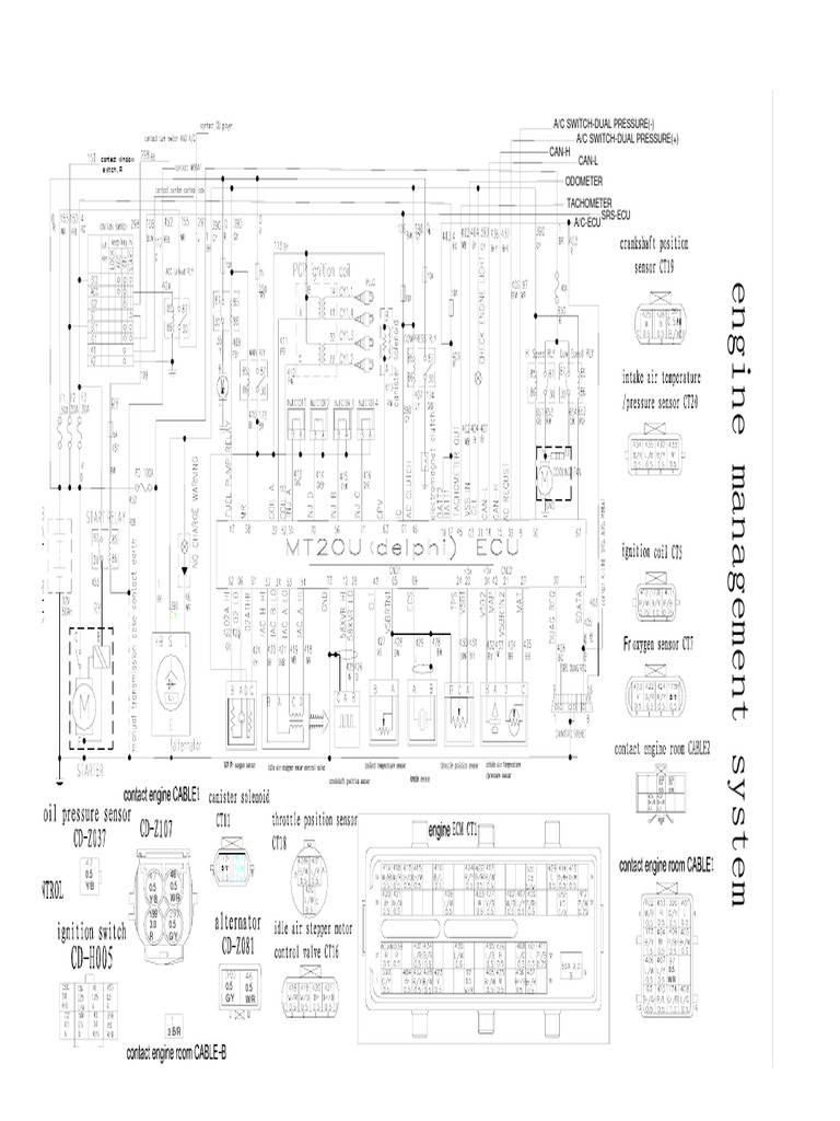 Delphi MT20U ECU Pinout Diagram | PDF | Technology & Engineering