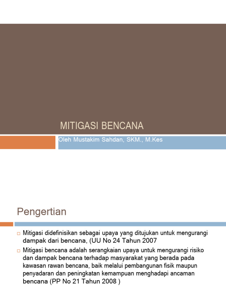 Mitigasi Bencana | PDF