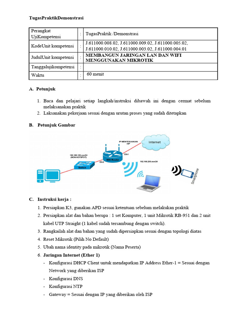 Praktik Membangun Jaringan LAN dan WiFi | PDF | Griya & Taman ...
