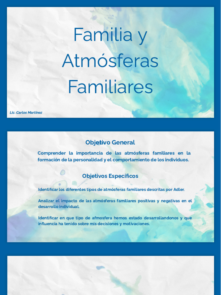 Clase Atmosferas Familiares | PDF | Familia | Comportamiento