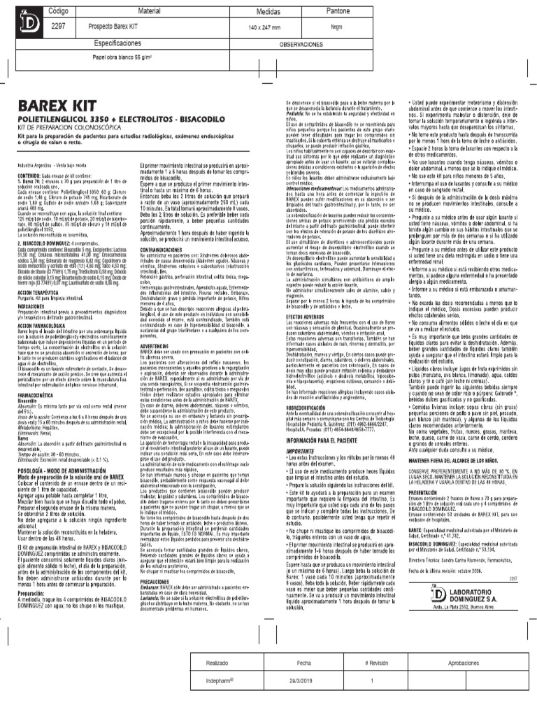 12 2297 Prospecto Barex Kit | PDF