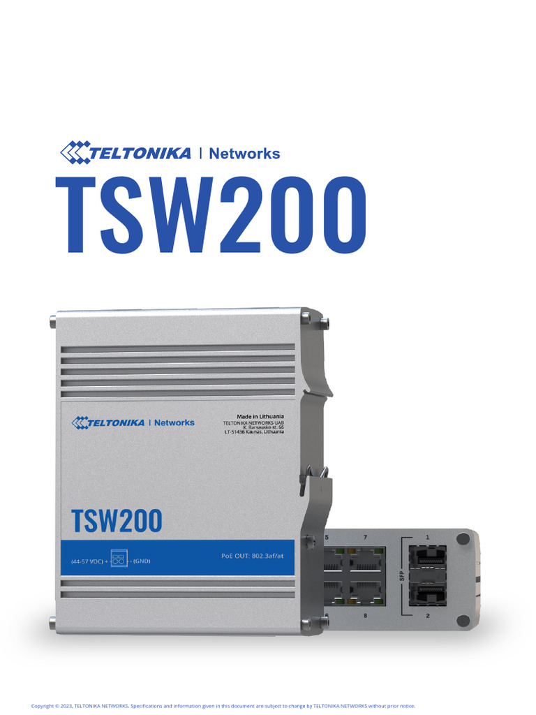 tsw200 Datasheet 2023 v11 | PDF | Internet Protocols ...