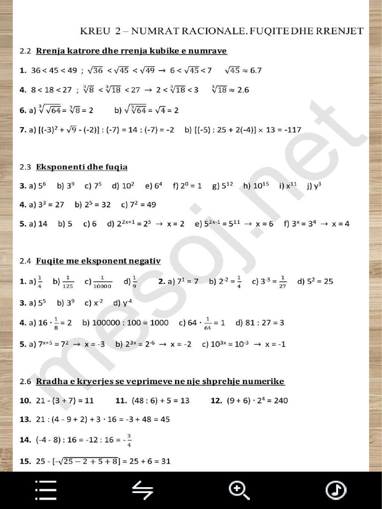 Matematika 9 Fletore Pune (Ideart) - Zgjidhjet | PDF