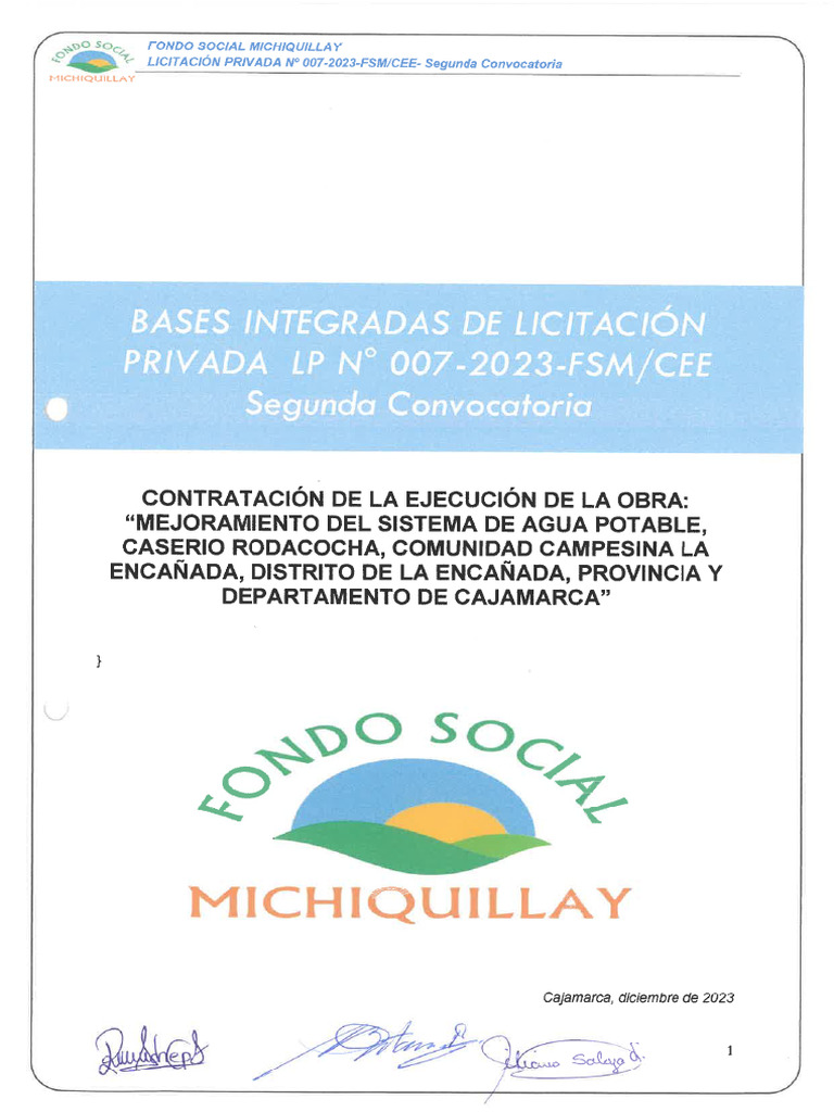 Bases Integradas LP007-2023 SAP Rodacocha | PDF