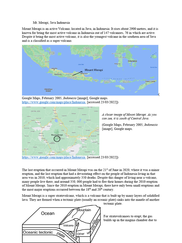 Mt. Merapi | PDF | Volcano | Types Of Volcanic Eruptions
