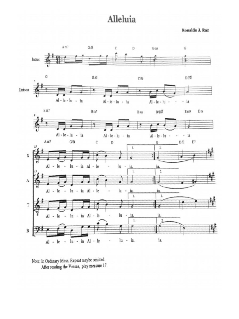 Alleluia (Raz) | PDF