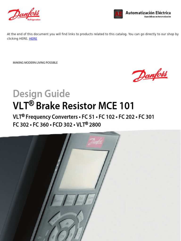 VLT Brake Resistor MCE 101 | PDF | Resistor | Switch