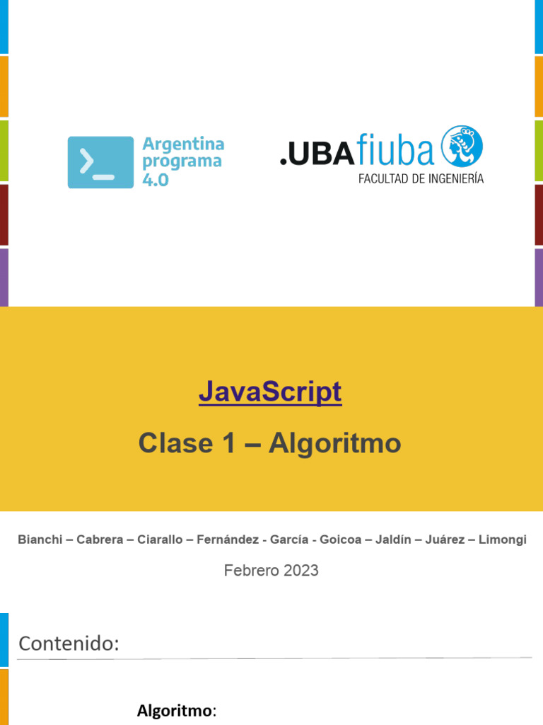 JS Clase01 4 Algoritmos | PDF | Algoritmos | Matemáticas