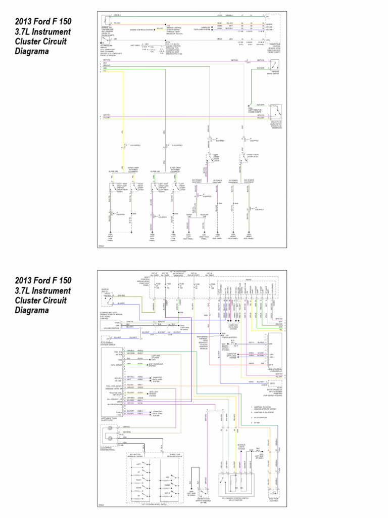 2013 Ford F 150 3.7L Instrument Cluster Circuit Diagrama | PDF