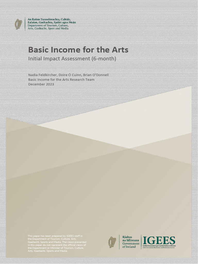 Basic Income For The Arts Initial Impact Assessment (6-Month) | PDF ...