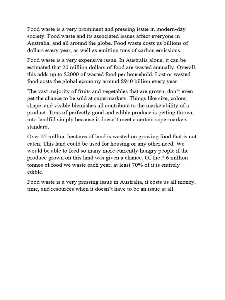 Food Waste Report and Poster | PDF