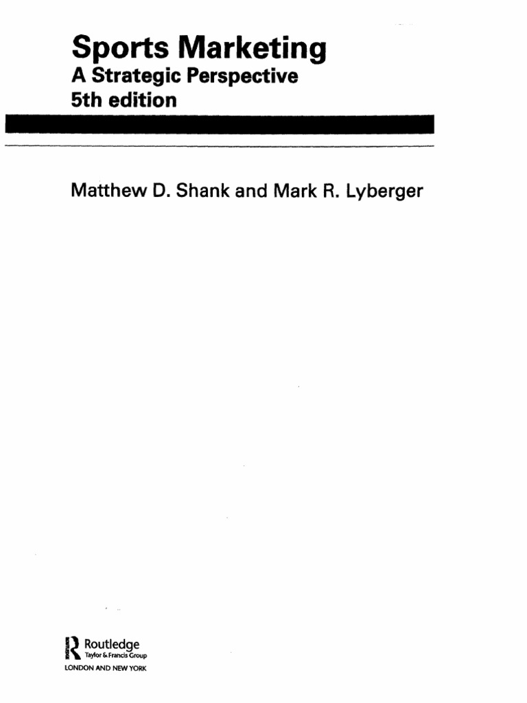 Sports Marketing: A Strategic Perspective 5th Ed | PDF | Marketing ...