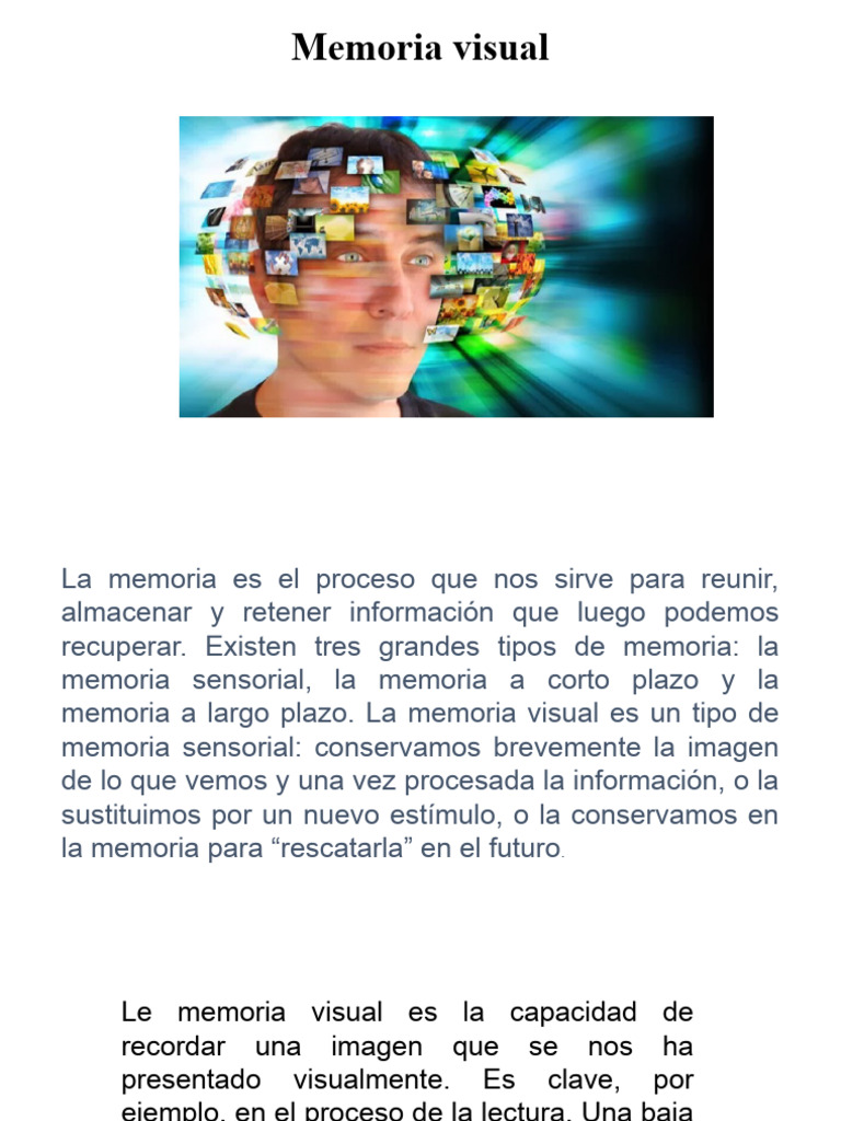 Importancia de la Memoria Visual | PDF | Relaciones personales, crianza ...