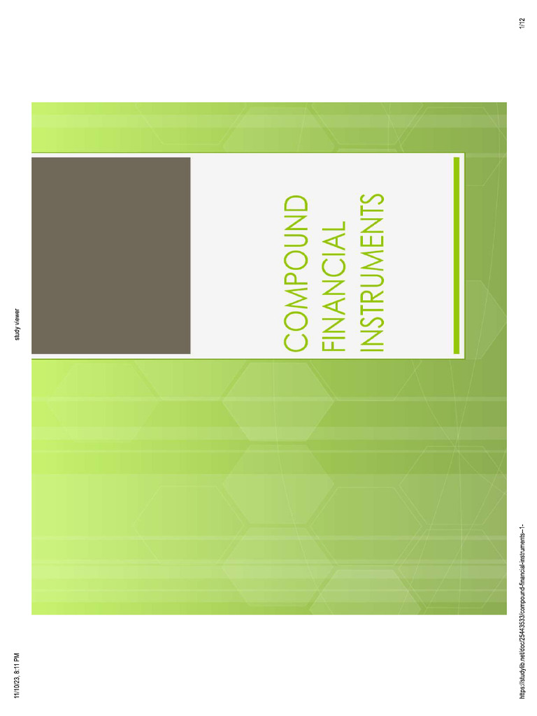 Compound Financial Instruments | PDF