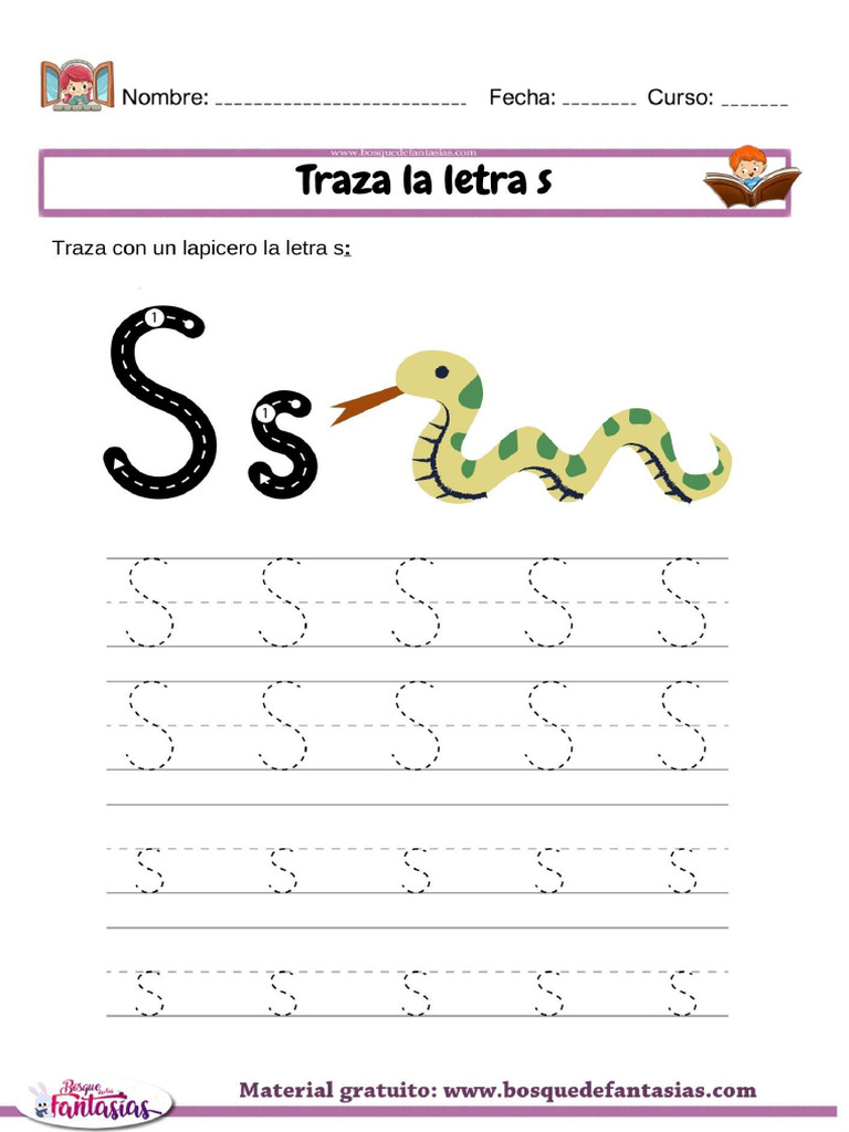 Ejercicios de Palabras Con La Letra S | PDF