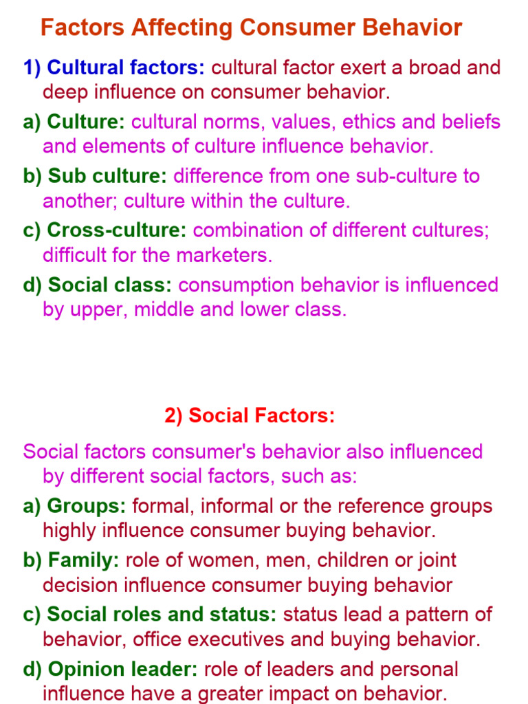Factors Influences Buyer Behavior | PDF | Behavior | Consumer Behaviour
