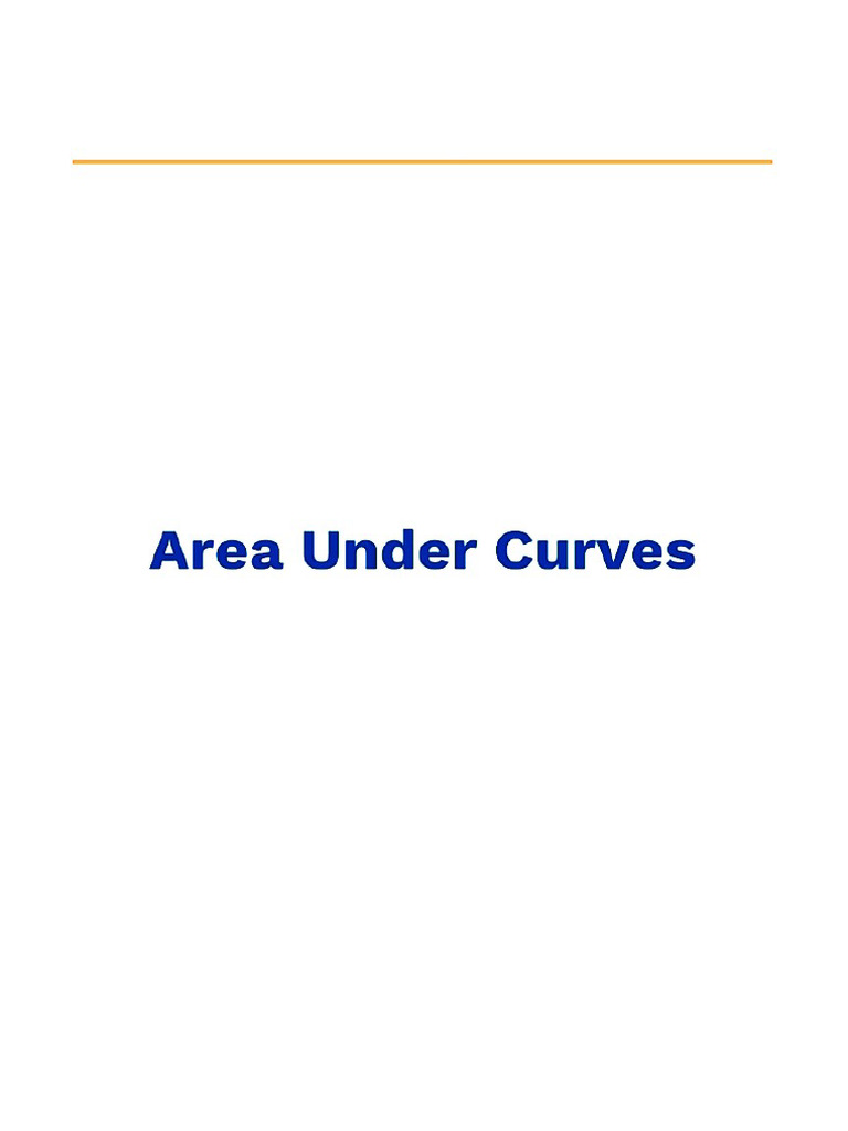 Area Under Curve | PDF
