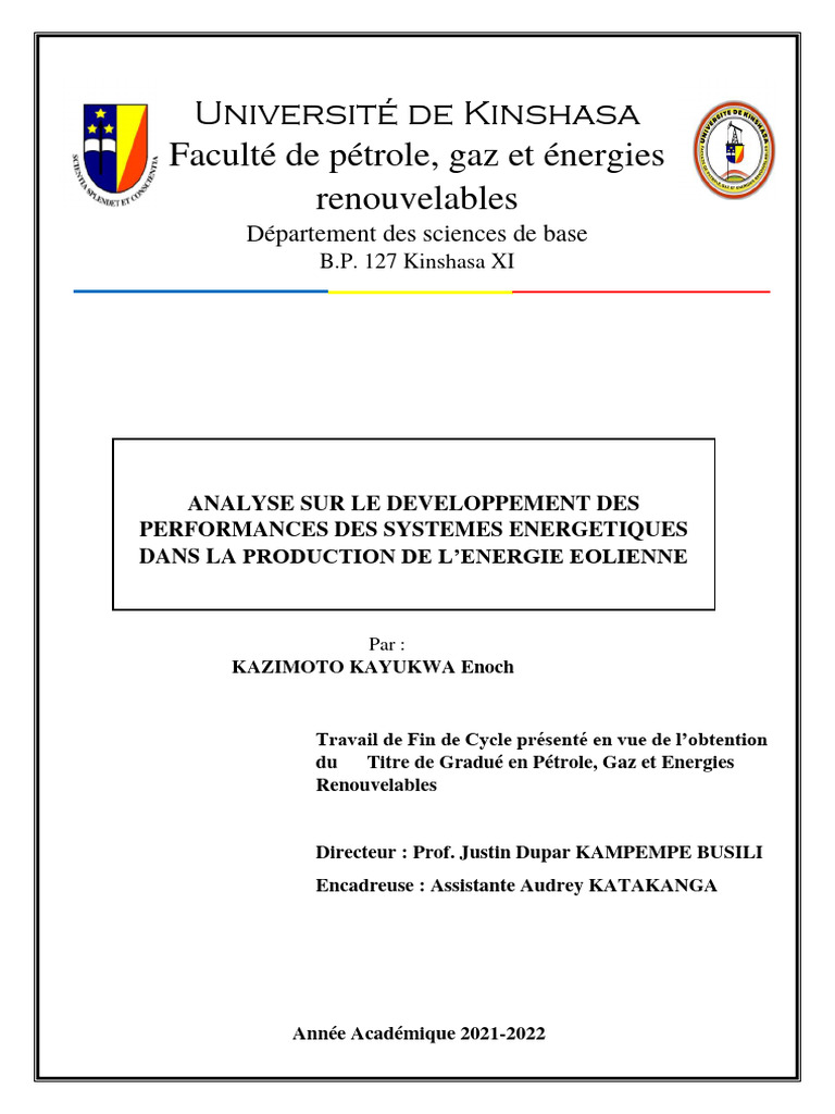 Page de Garde TFC Enoch Kazimoto | PDF