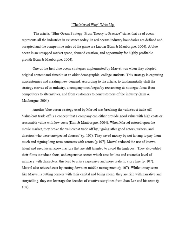 The Marvel Way | PDF