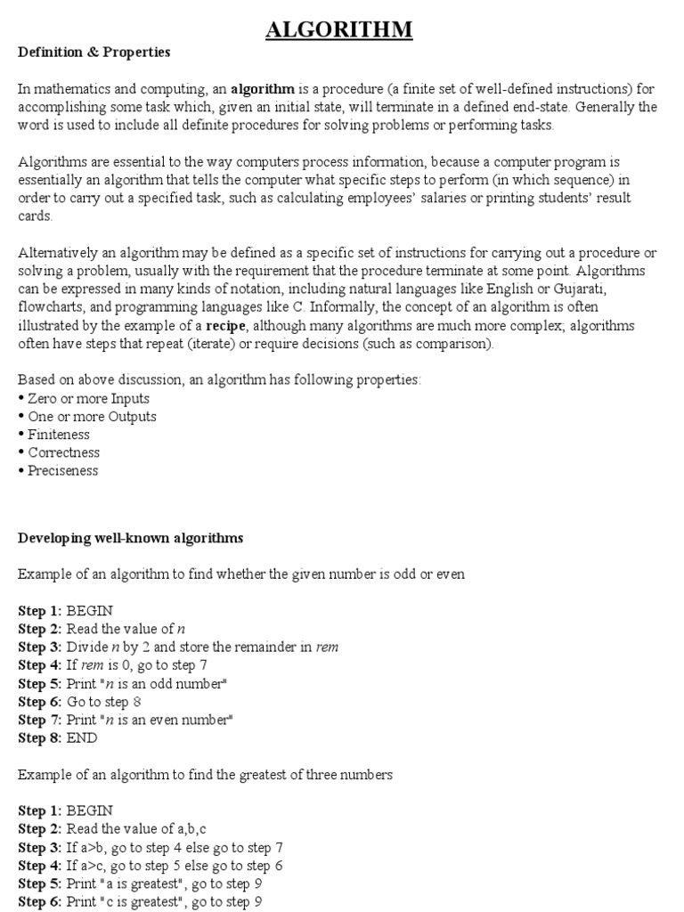 1 Algorithm | PDF | Programming Language | Algorithms