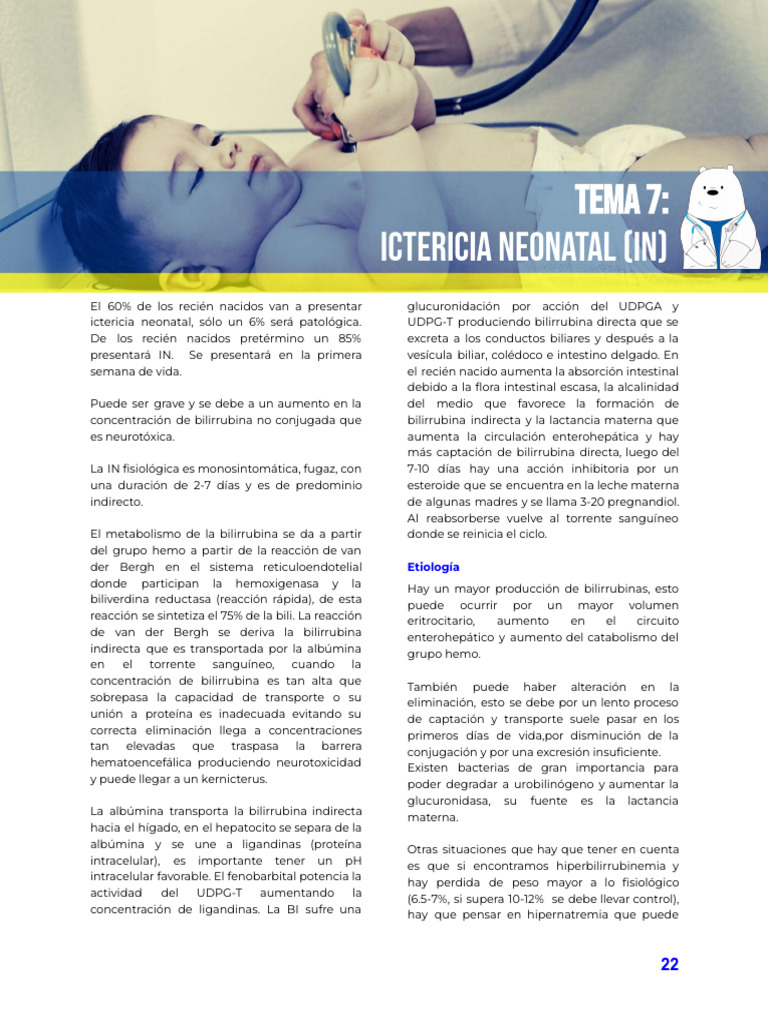 7 Ictericia Neonatal | PDF | Sangre | Enfermedades y trastornos
