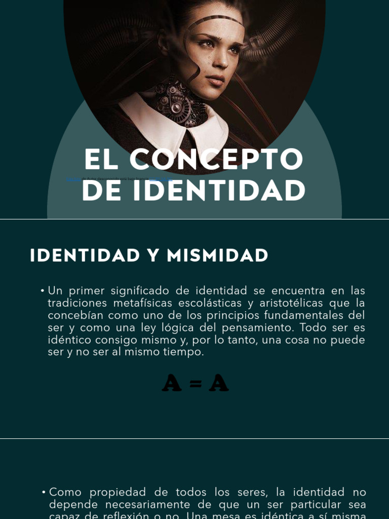 El Concepto de Identidad | PDF | Teorías filosóficas | Metafísica